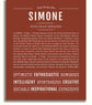 Simone | Name Art Print – Name Stories