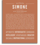Simone | Name Art Print – Name Stories