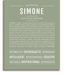 Simone | Name Art Print – Name Stories