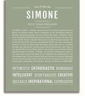Simone | Name Art Print – Name Stories