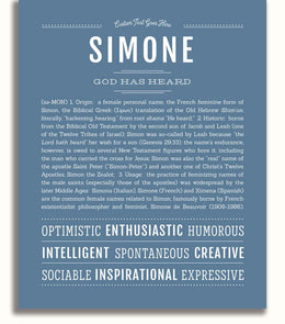 Simone | Name Art Print – Name Stories