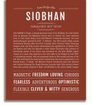 Siobhan | Name Art Print – Name Stories