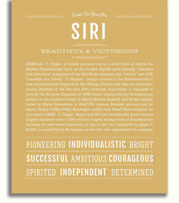 Siri | Name Art Print – Name Stories
