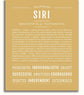 Siri Personalized Name Meaning Art Prints – Name Stories