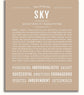 Sky | Name Art Print – Name Stories