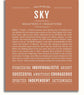 Sky Personalized Name Meaning Art Prints – Name Stories