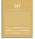 Sky | Name Art Print – Name Stories