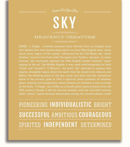 Sky | Name Art Print – Name Stories