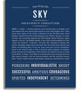 Sky Personalized Name Meaning Art Prints – Name Stories
