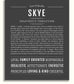 Skye Personalized Name Meaning Art Prints – Name Stories