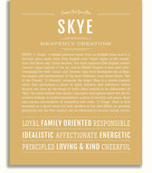 Skye Personalized Name Meaning Art Prints – Name Stories