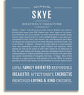 Skye Personalized Name Meaning Art Prints – Name Stories