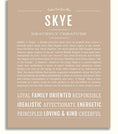 Skye Personalized Name Meaning Art Prints – Name Stories