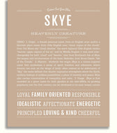 Skye Personalized Name Meaning Art Prints – Name Stories