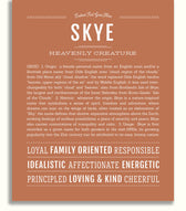 Skye Personalized Name Meaning Art Prints – Name Stories