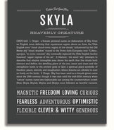 Skyla | Name Art Print – Name Stories