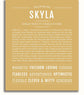 Skyla | Name Art Print – Name Stories