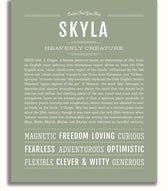 Skyla | Name Art Print – Name Stories