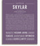 Skylar Personalized Name Meaning Art Prints – Name Stories