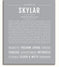 Skylar Personalized Name Meaning Art Prints – Name Stories