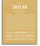 Skylar Personalized Name Meaning Art Prints – Name Stories