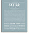 Skylar (female) | Name Art Print – Name Stories