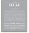 Skylar Personalized Name Meaning Art Prints – Name Stories