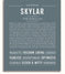 Skylar (male) | Name Art Print – Name Stories