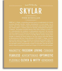Skylar (male) | Name Art Print – Name Stories