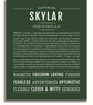 Skylar Personalized Name Meaning Art Prints – Name Stories