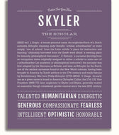 Skyler (female) | Name Art Print – Name Stories