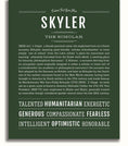 Skyler (female) | Name Art Print – Name Stories