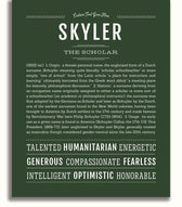 Skyler (female) | Name Art Print – Name Stories