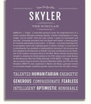 Skyler (male) | Name Art Print – Name Stories