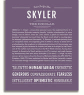 Skyler (male) | Name Art Print – Name Stories