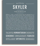 Skyler (male) | Name Art Print – Name Stories