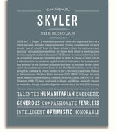 Skyler (male) | Name Art Print – Name Stories