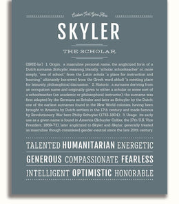 Skyler (male) | Name Art Print – Name Stories