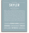 Skyler (male) | Name Art Print – Name Stories