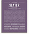 Slater Personalized Name Meaning Art Prints – Name Stories
