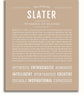 Slater | Name Art Print – Name Stories