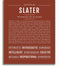 Slater Personalized Name Meaning Art Prints – Name Stories