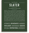 Slater Personalized Name Meaning Art Prints – Name Stories