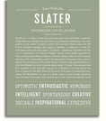 Slater | Name Art Print – Name Stories