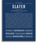 Slater | Name Art Print – Name Stories