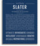 Slater Personalized Name Meaning Art Prints – Name Stories