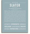 Slater | Name Art Print – Name Stories