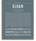 Sloan Personalized Name Meaning Art Prints – Name Stories