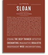 Sloan Personalized Name Meaning Art Prints – Name Stories