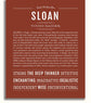 Sloan Personalized Name Meaning Art Prints – Name Stories